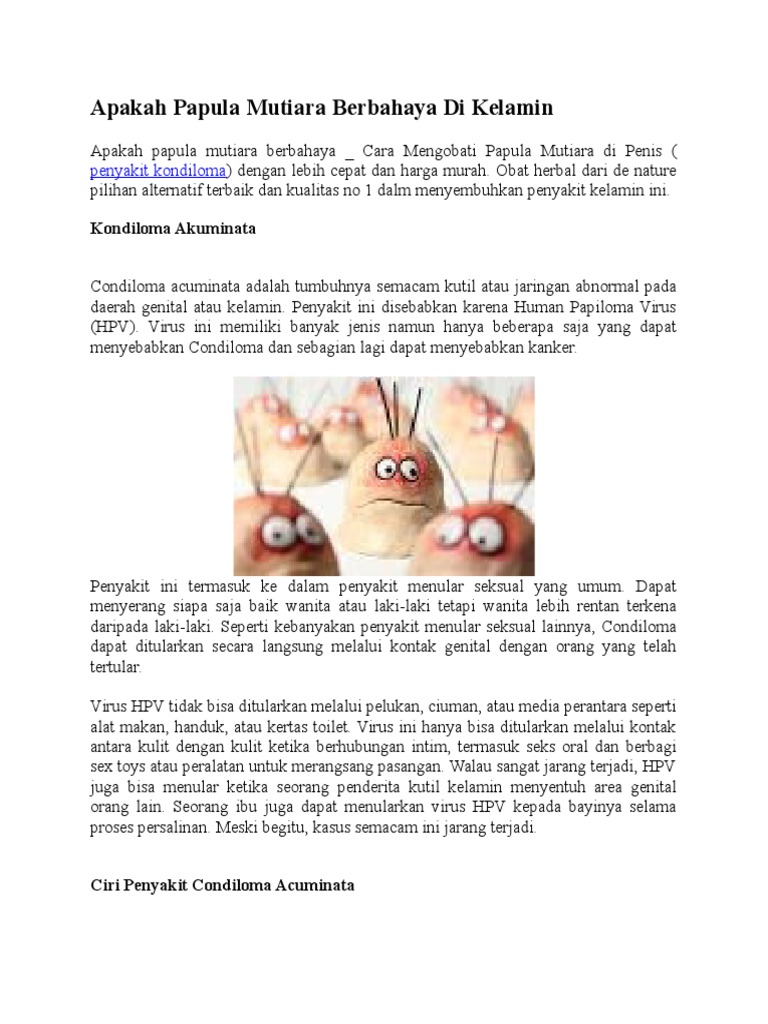 Papula Mutiara dan Kondiloma Akuminata | PDF | Sains & Matematika