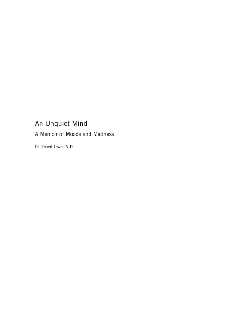 An Unquiet Mind | PDF | Self-Improvement