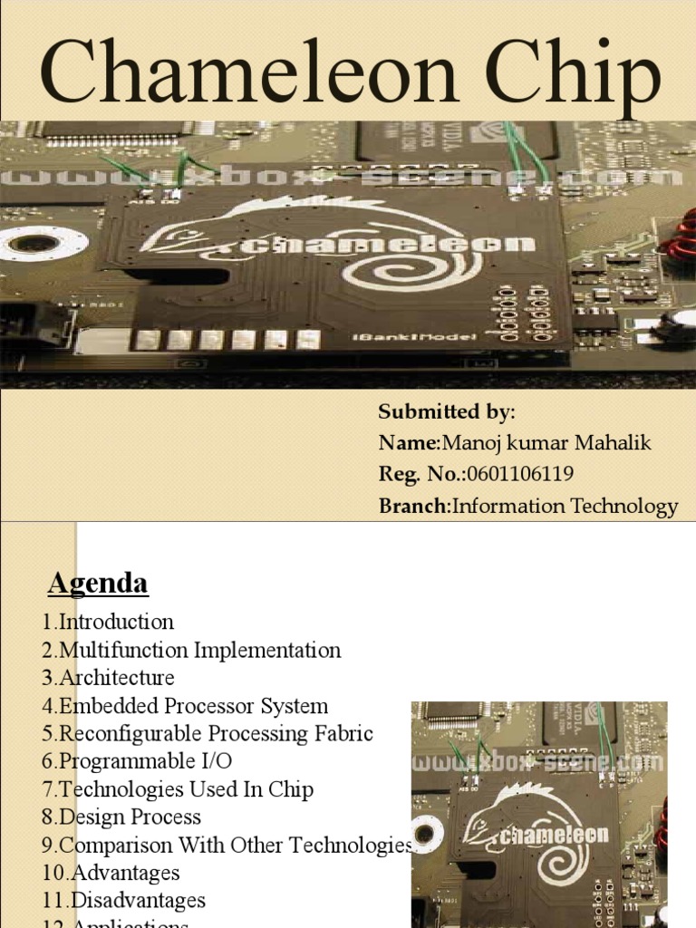 Chameleon Chips Presentation | PDF | Microprocessor | Manufactured Goods