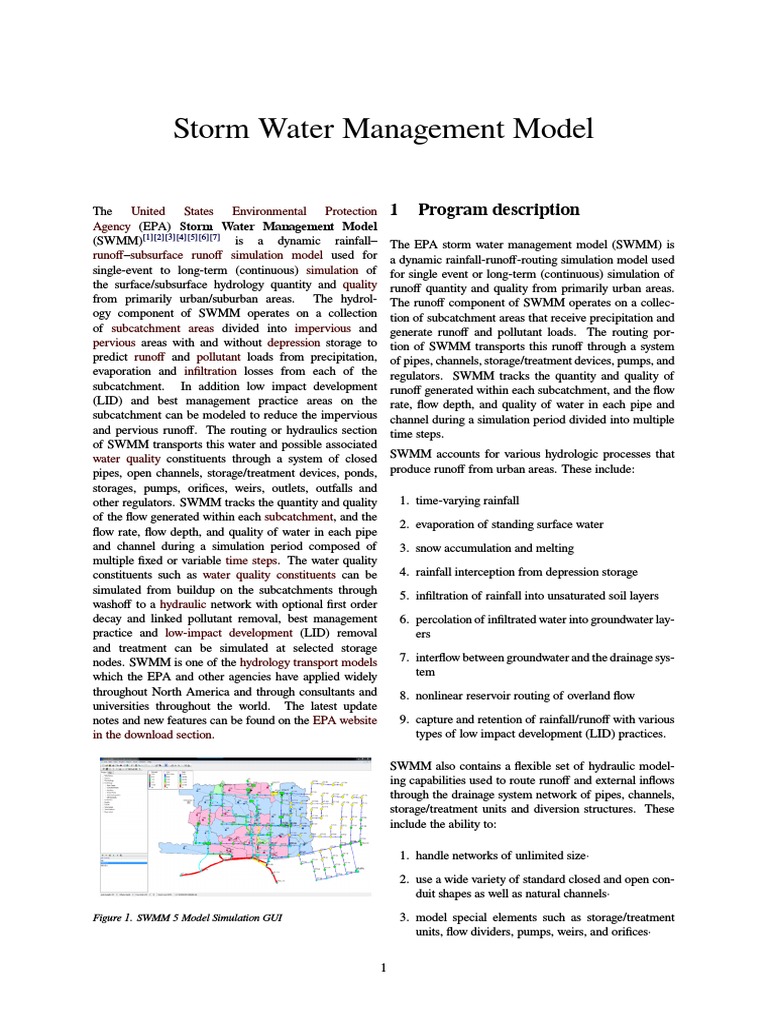 Storm Water Management Model | PDF | Water And Politics | Environmental ...