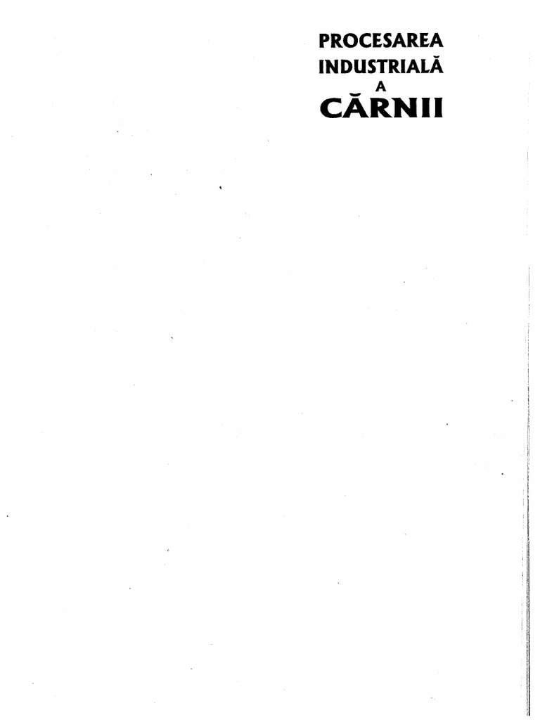 Procesarea Industrială a Cărnii | PDF | Science & Mathematics