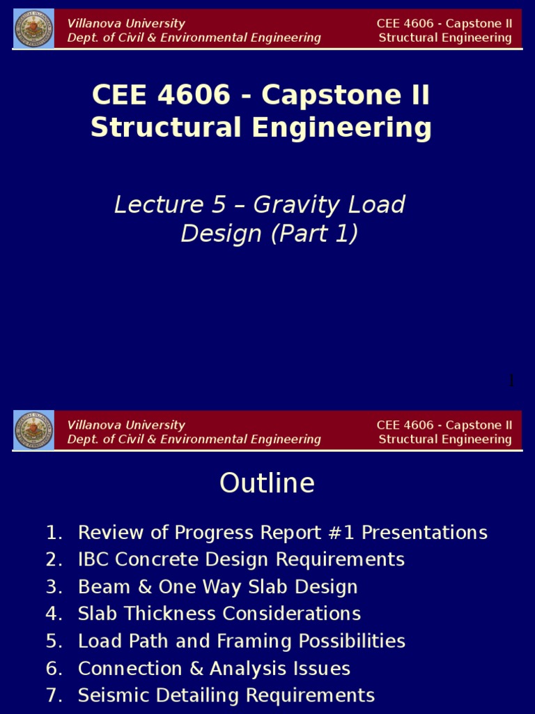 Lecture 5 - Gravity Load Design | PDF | Beam (Structure) | Structural ...