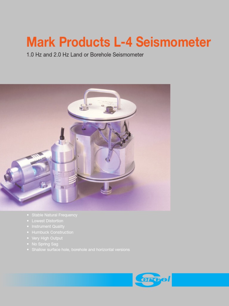 Mark Products L-4 Seismometer: 1.0 HZ and 2.0 HZ Land or Borehole ...