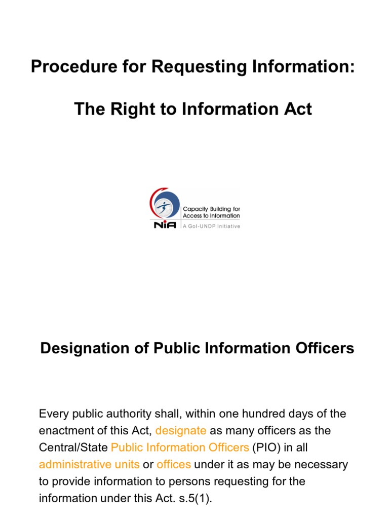 Procedure for Requesting Information | Fee | Discovery (Law)