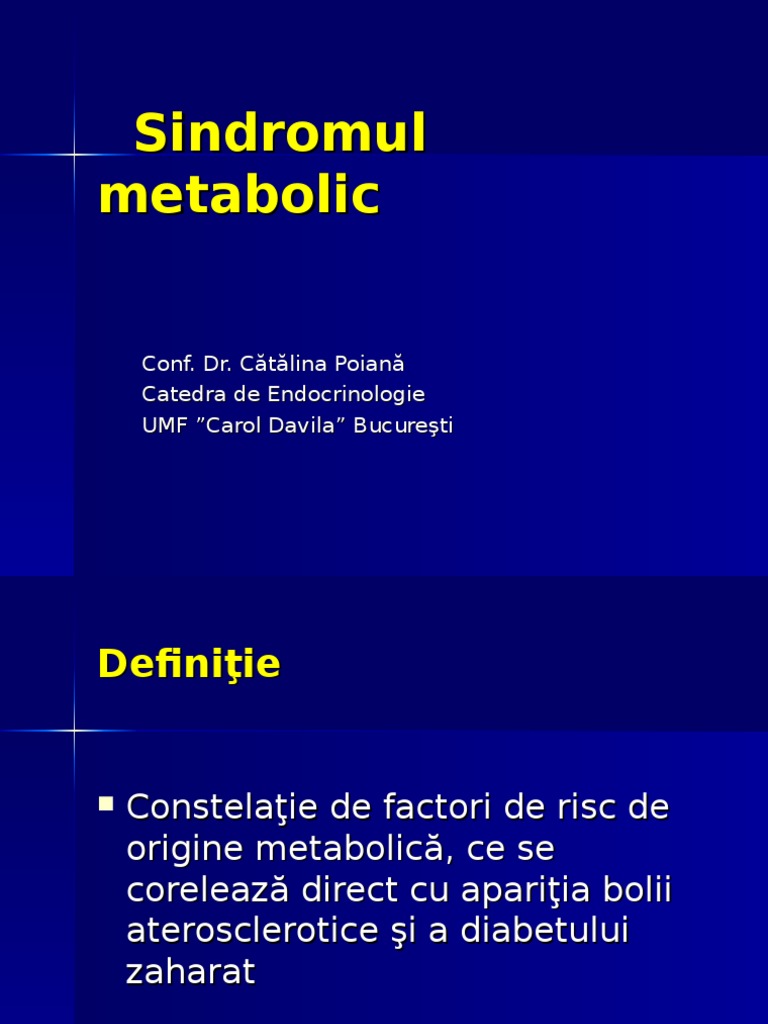 Sindromul Metabolic | PDF