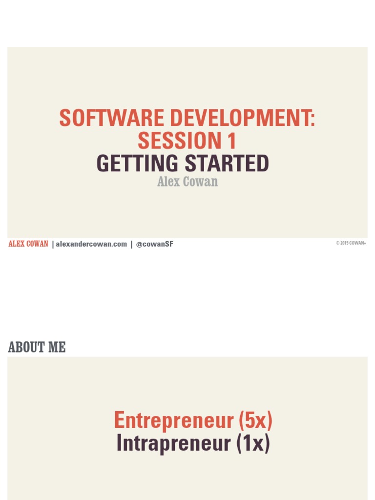Software Development Class - Session 1 | PDF | Prototype | Software ...
