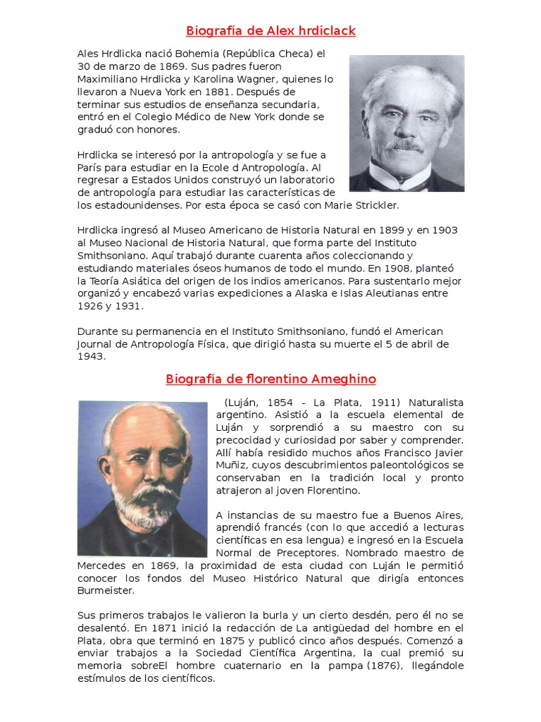 Biografía de Alex Hrdiclack | PDF | Antropología | Science