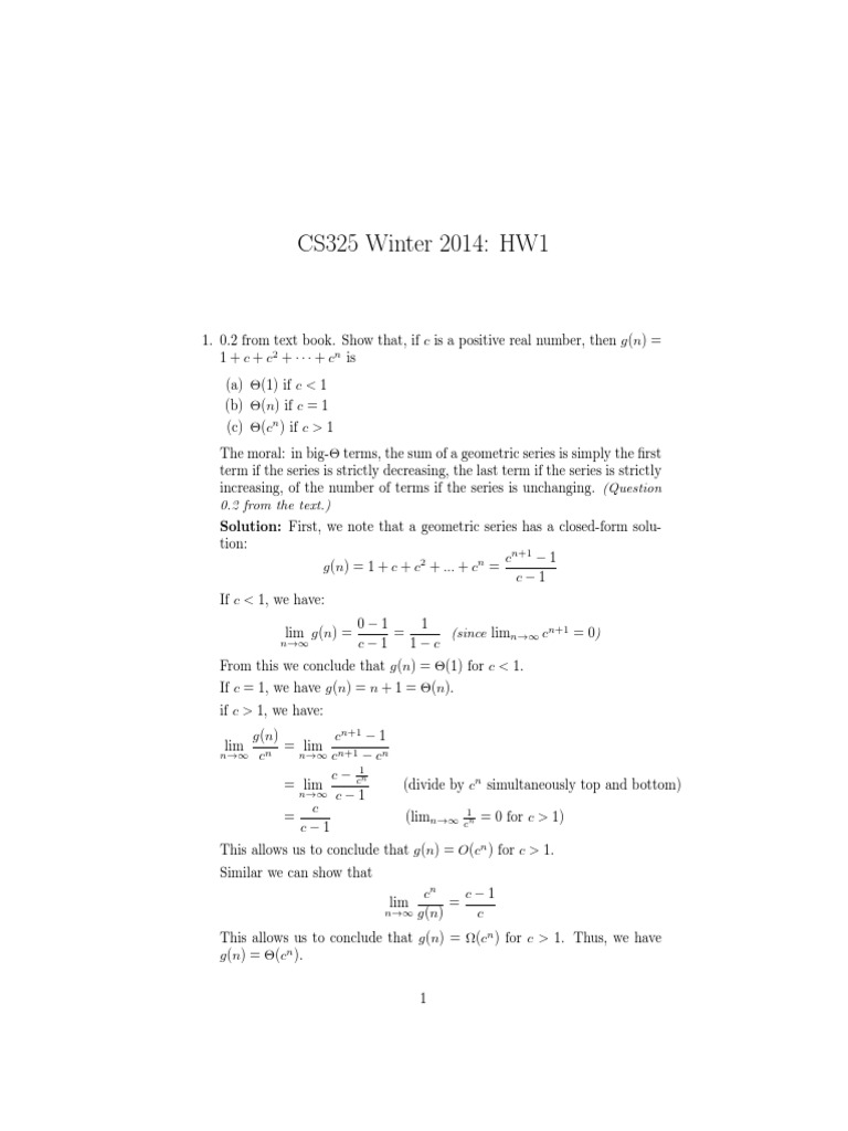 A1 Solution | PDF | Algorithms | Theoretical Computer Science