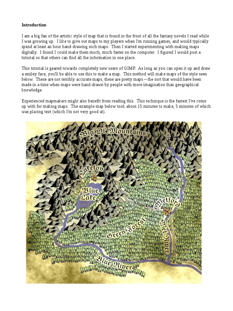 Artistic Maps in GIMP | PDF | Map | Paintings