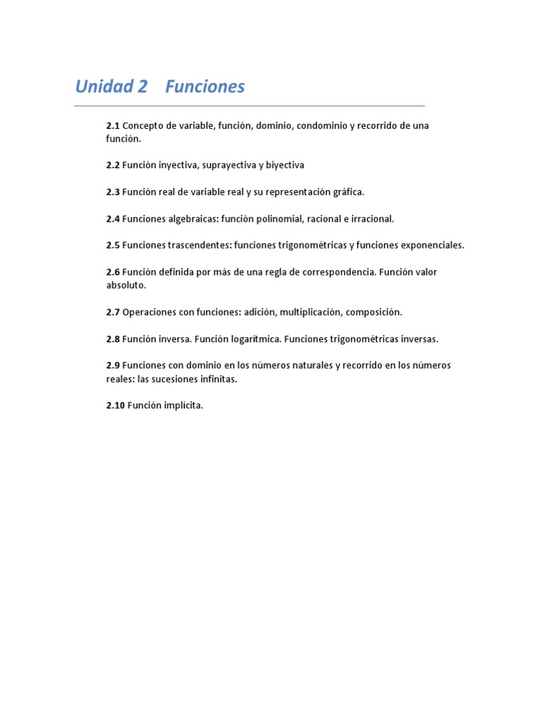 Manual de Cálculo Diferencial Unidad 2 Funciones.pdf | PDF | Logaritmo | Asíntota