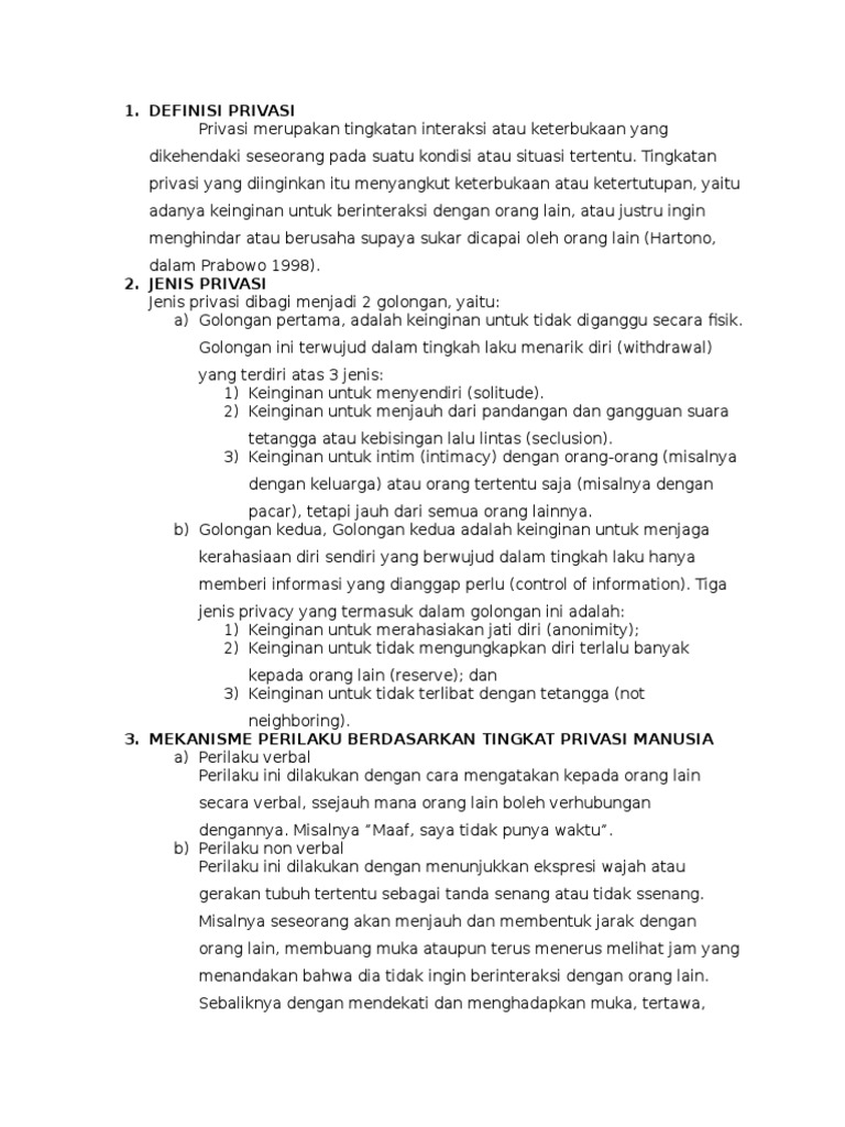 Panduan Privasi dan Ruang Personal | PDF | Sains & Matematika