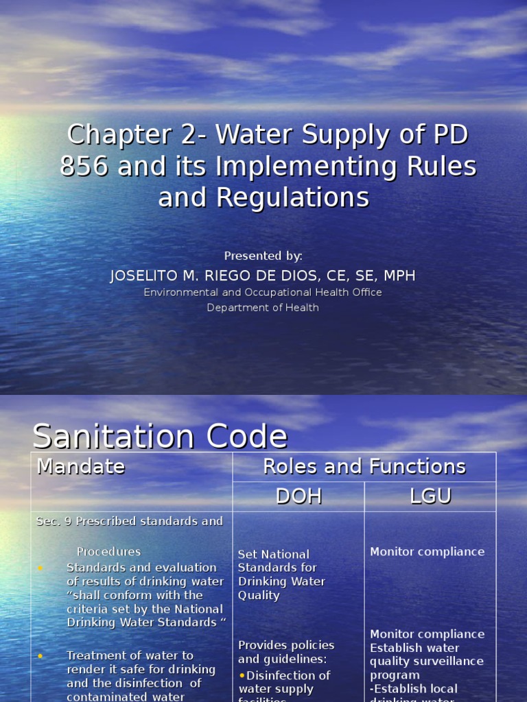 Water Irr PD 856 | PDF | Drinking Water | Water Quality