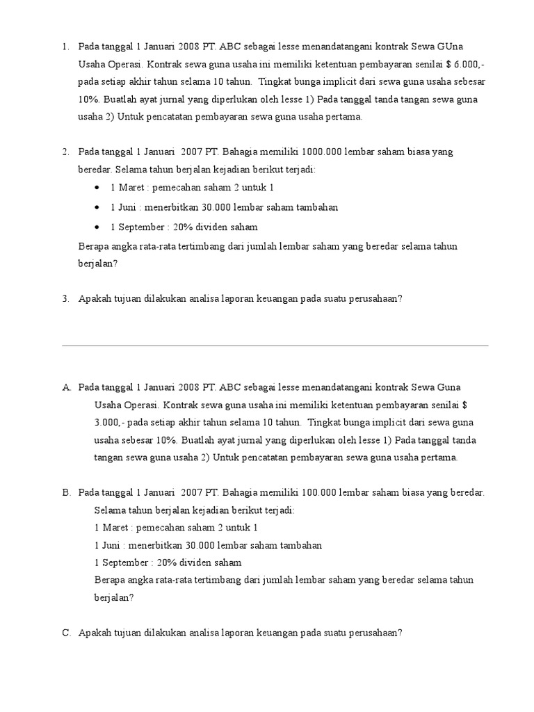 Soal Kuis AKM II | PDF
