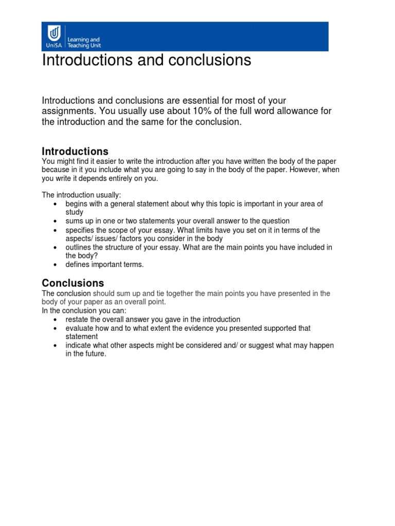 Writing Effective Introductions & Conclusions | PDF | Intelligence ...