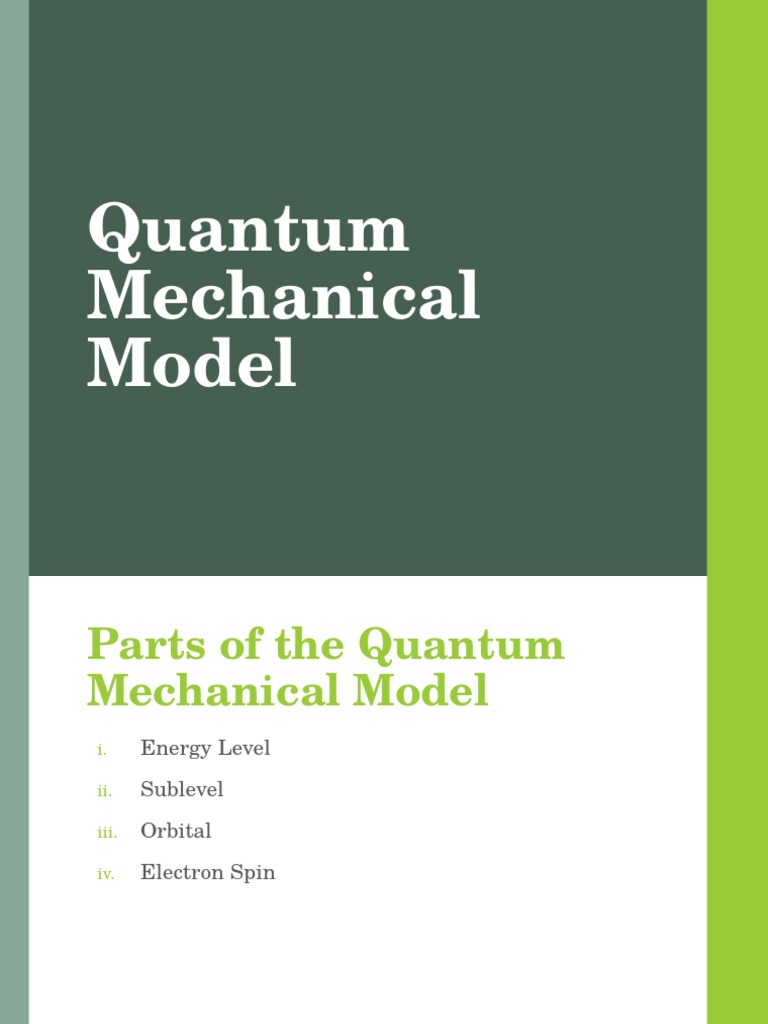 Understanding Quantum Mechanical Model | PDF | Atomic Orbital | Energy ...