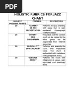 Singing Performance Rubric Guide | PDF | Singing | Rhythm