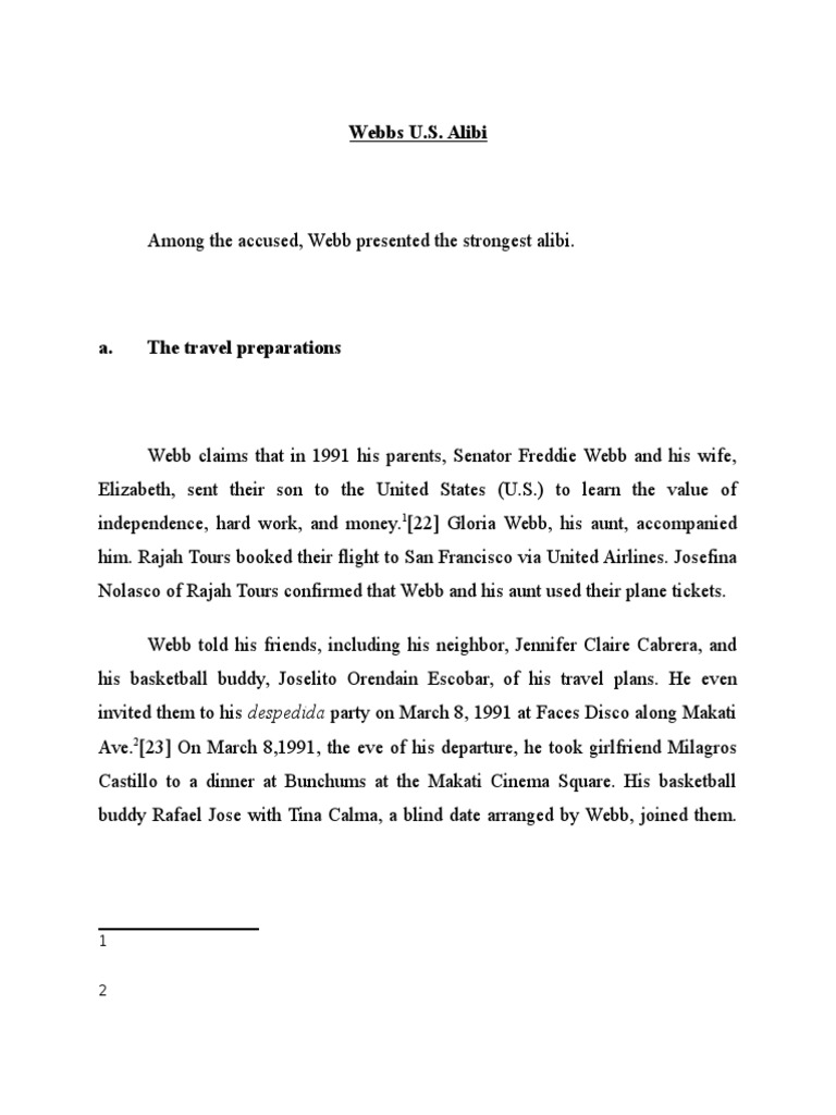 Hubert Webb Case | Witness | Evidence