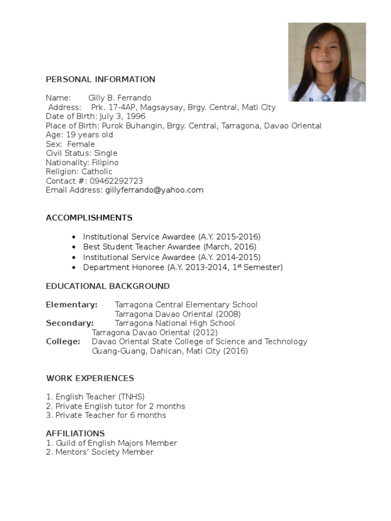Gilly B. Ferrando's Profile | PDF