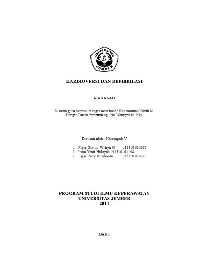 Defibrilasi dan Kardioversi: Penanganan Kritis | PDF | Sains & Matematika