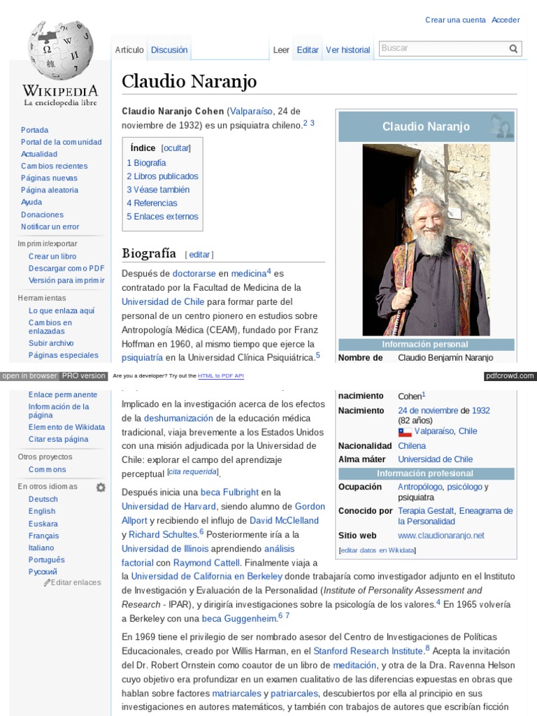 Claudio Naranjo | PDF | Sicología | Terapia