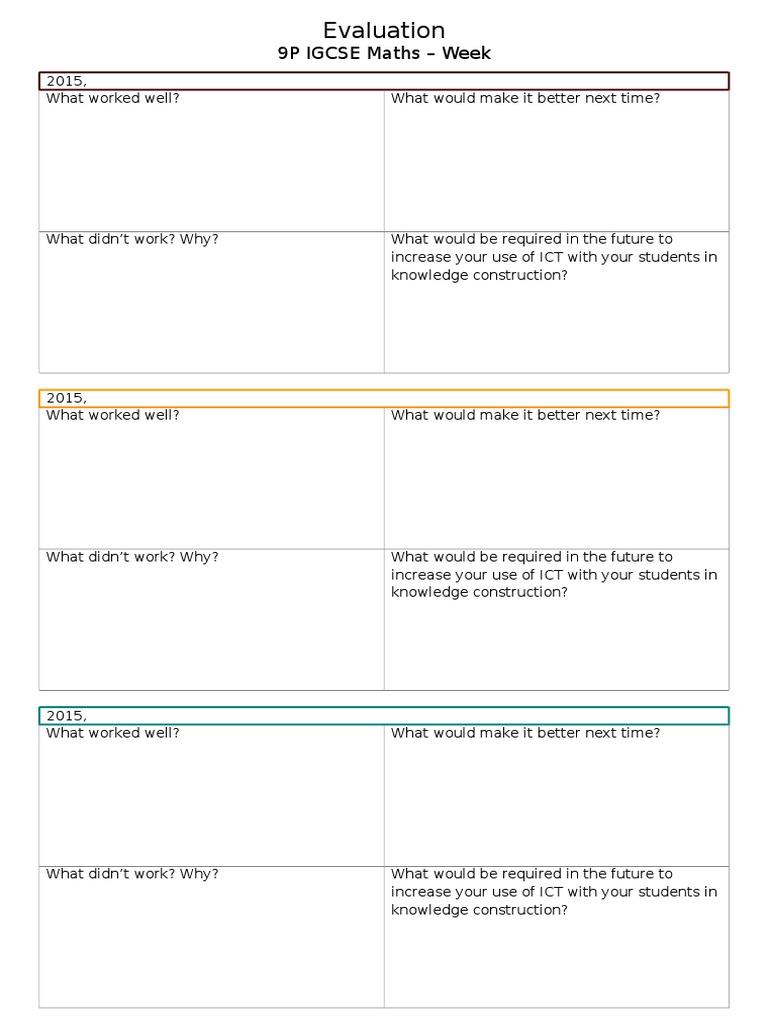 Teaching Evaluation Template | PDF