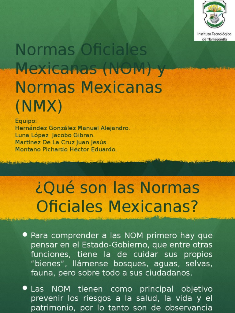 Normas NOM Y NMX | PDF | La seguridad | Demolición