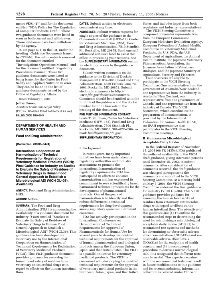 Federal Register / Vol. 70, No. 28 / Friday, February 11, 2005 ...