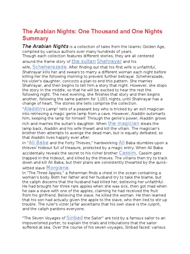 The Arabian Nights | PDF | One Thousand And One Nights