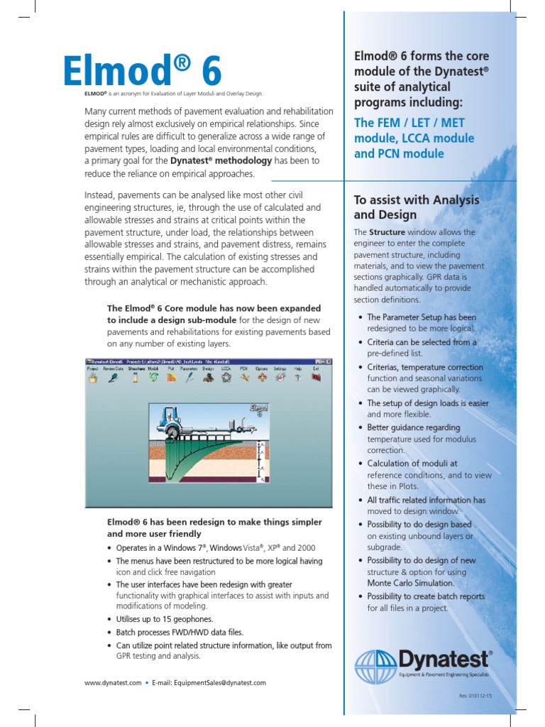 Elmod Software Manual | PDF | Road Surface | Stress (Mechanics)