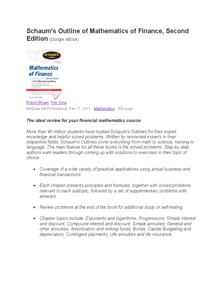 Schaum Outline Series | PDF