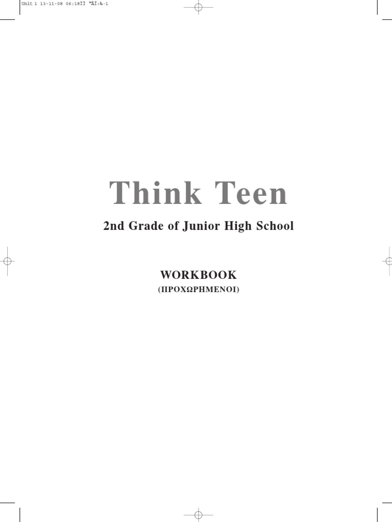 Think Teen 2nd Grade of Junior High School | PDF