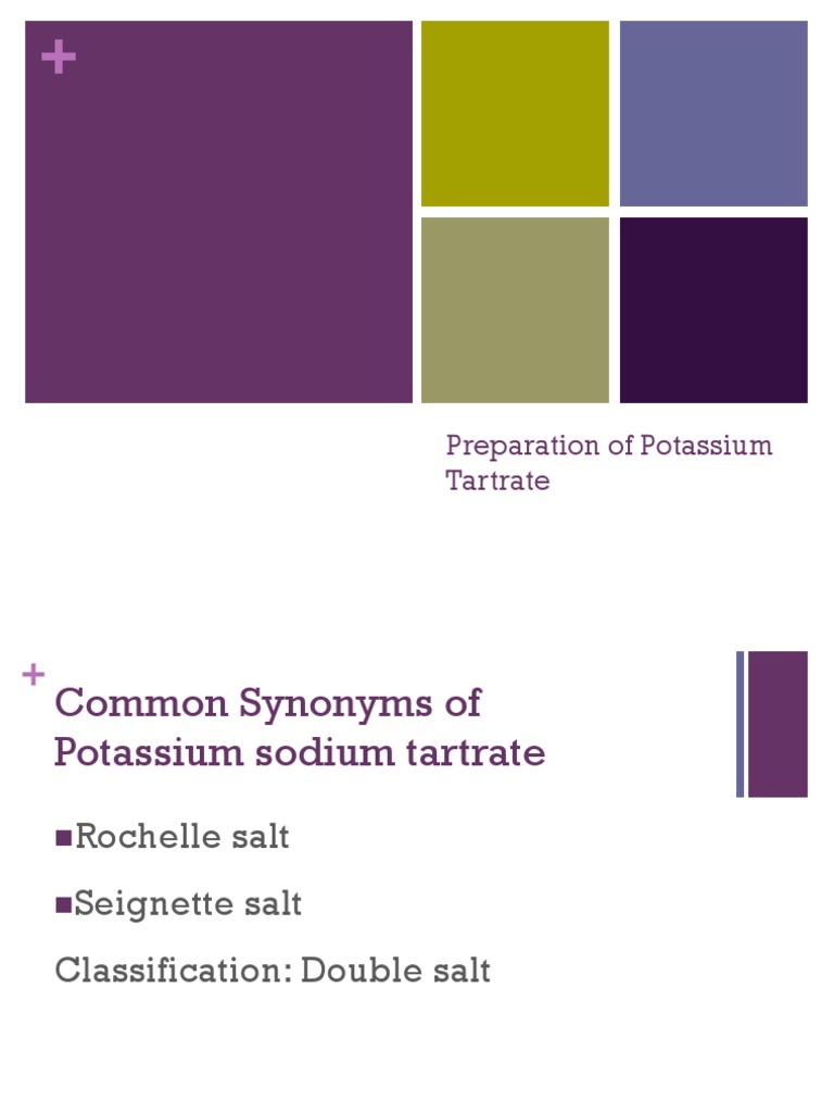 Potassium Sodium Tartrate | PDF | Chelation | Potassium
