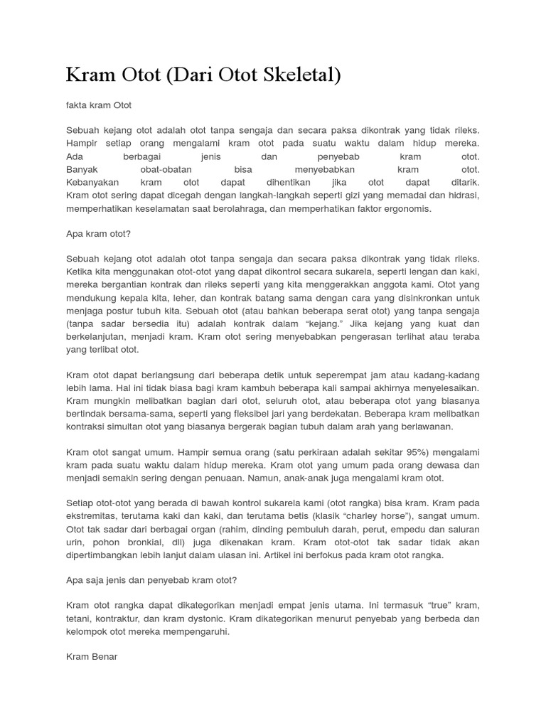 Kram Otot | PDF
