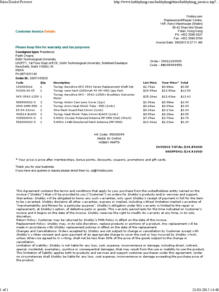 Sales Docket Preview | PDF | Business
