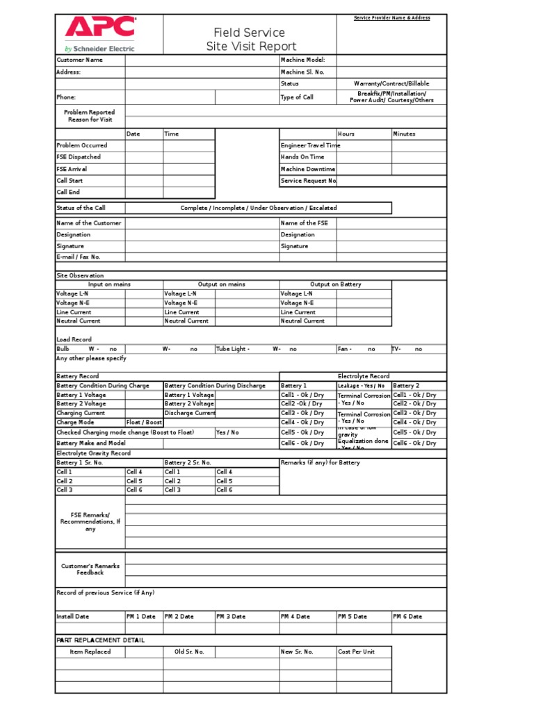Inverter Field Service Report-Final | PDF | Battery (Electricity ...