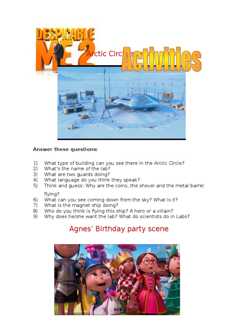 Despicable Me 2 Movie Worksheet | PDF | Leisure