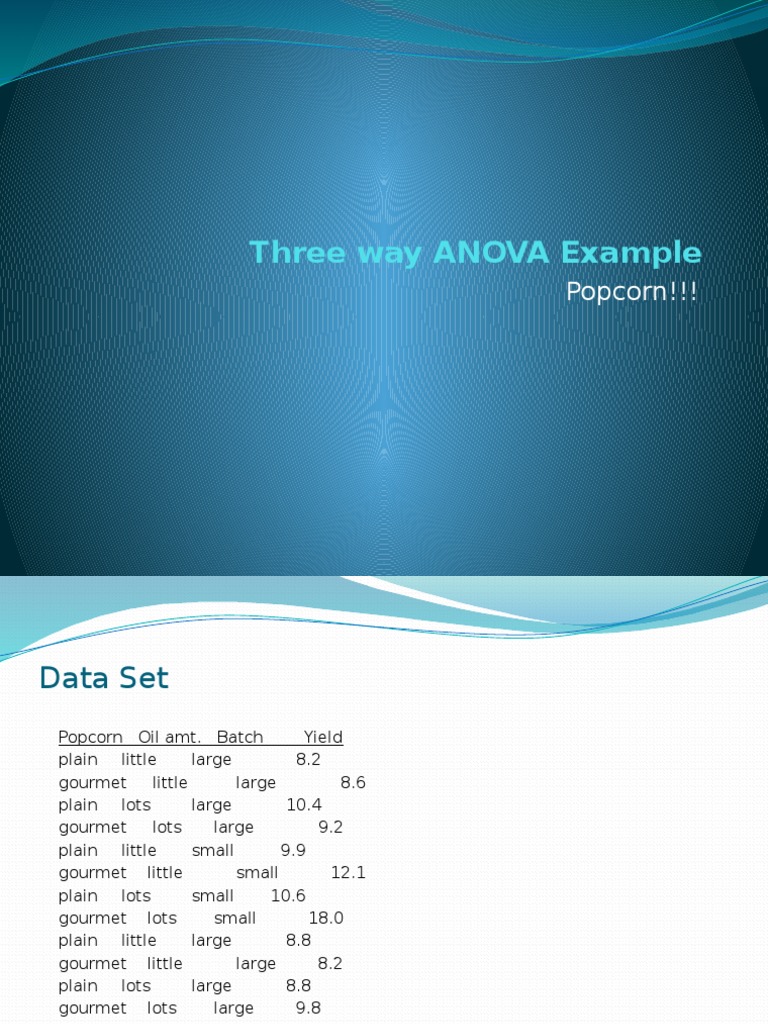 Three Way ANOVA Example | PDF