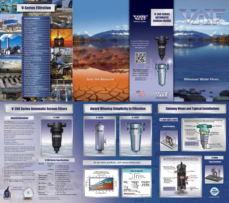 Catalogo VAF v-200 Series | PDF | Filtration | Pump