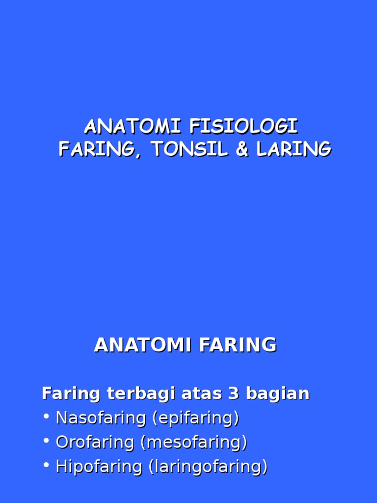 Anatomi Fisiologi Faring Tonsil Laring | PDF