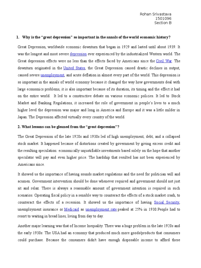 The Great Depression | PDF | Great Depression | Recession