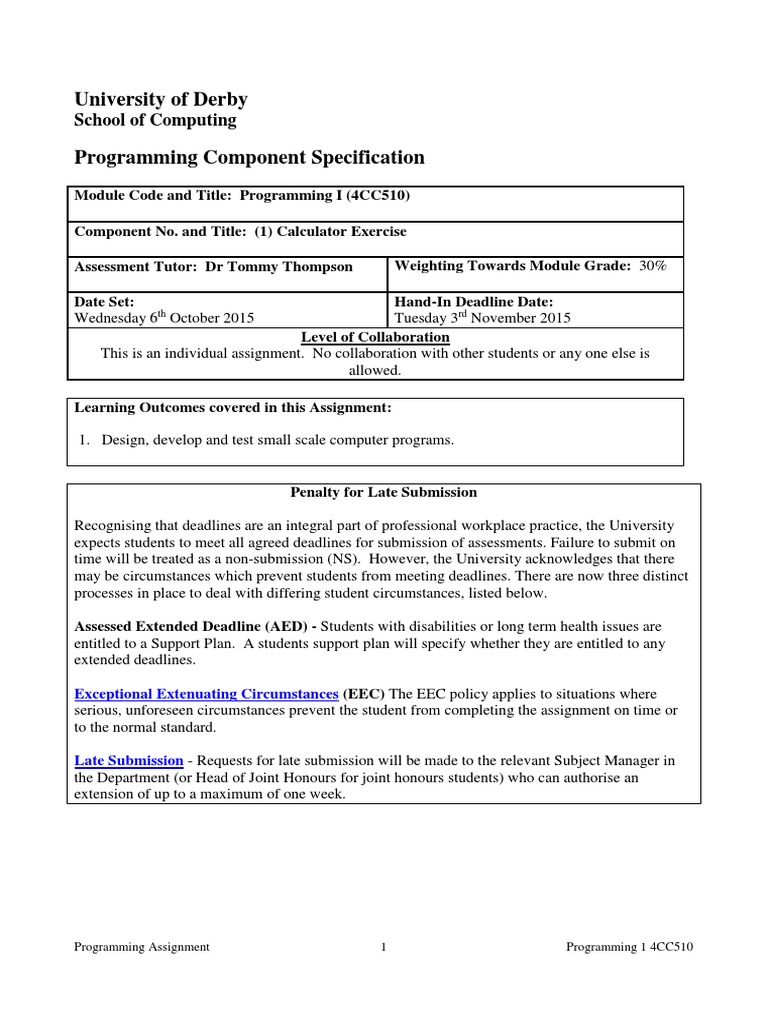 Assignment1 Programming | PDF | String (Computer Science) | Calculator