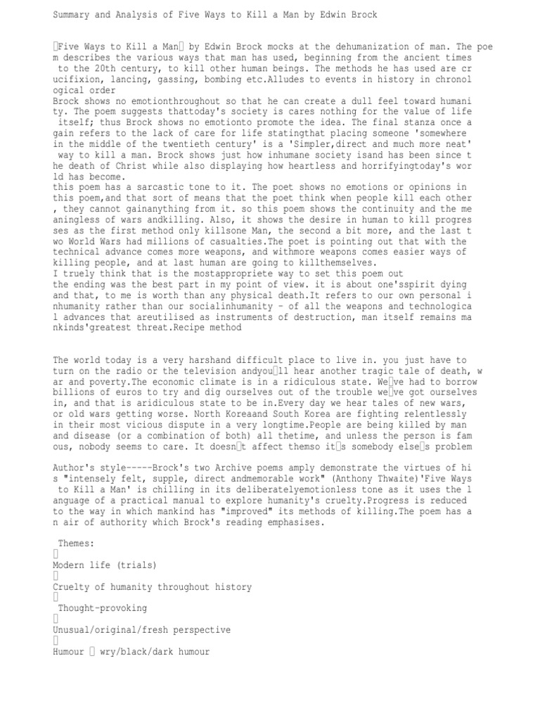 Five Ways To Kill A Man | PDF | Crucifixion | Chemical Warfare