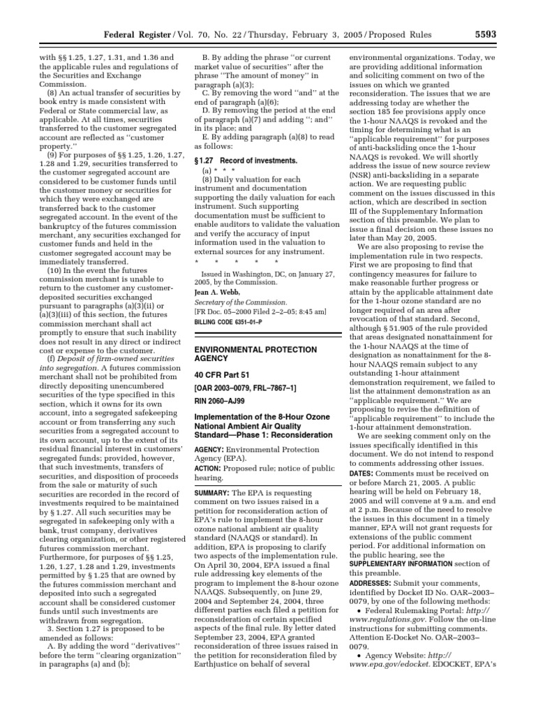 Federal Register / Vol. 70, No. 22 / Thursday, February 3, 2005 ...