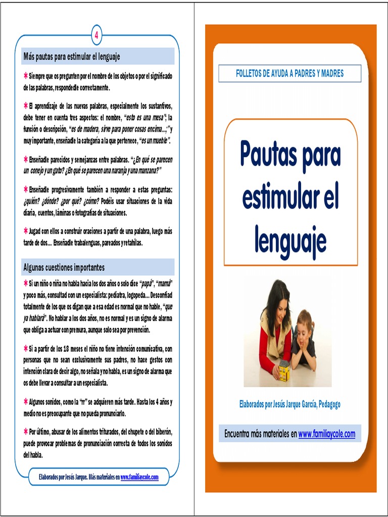 Pautas para Estimular el Lenguaje Infantil | PDF