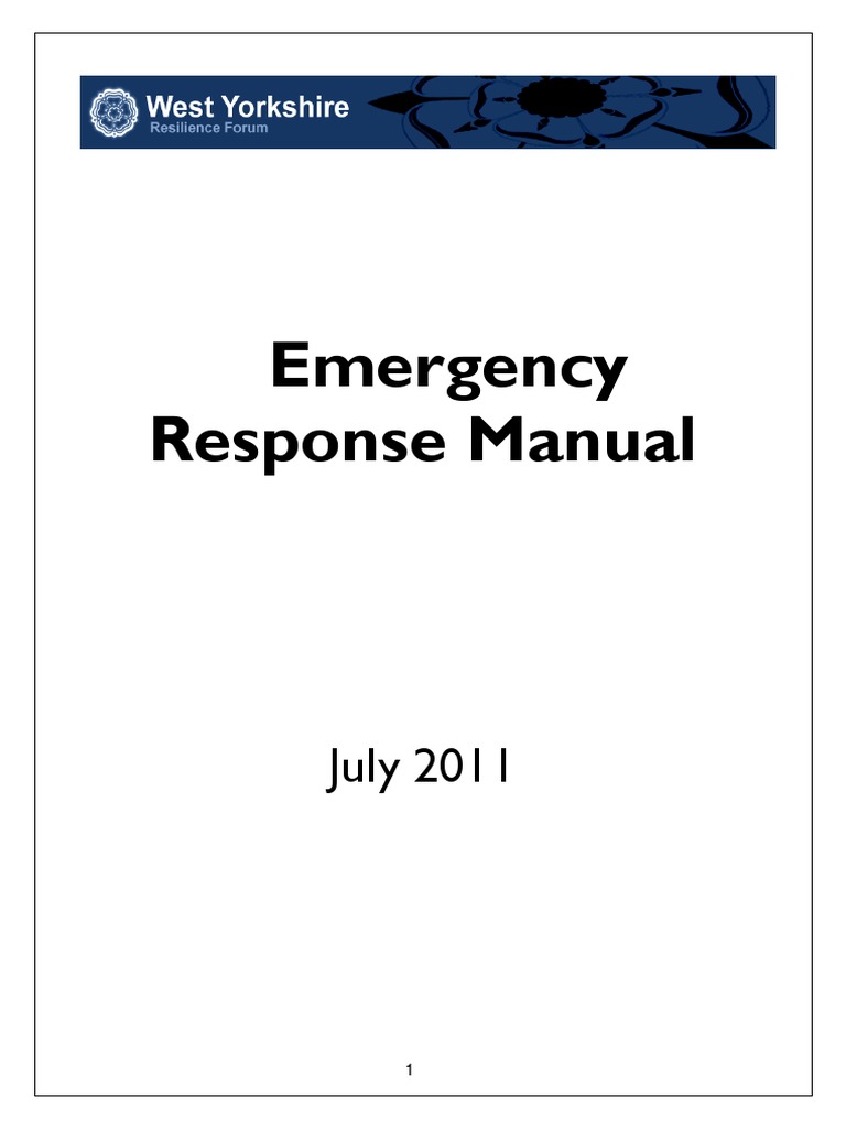 Emergency Response Manual | PDF | Emergency | Emergency Management