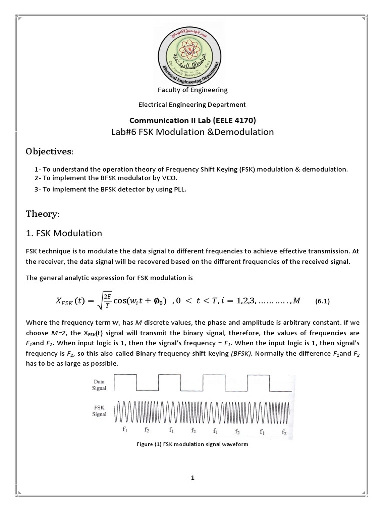 FSK | PDF | Modulation | Electronics