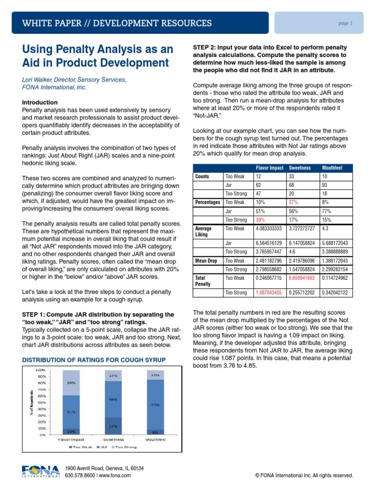 WhitePaper Penalty Analysis Sensory | PDF | Science | Business