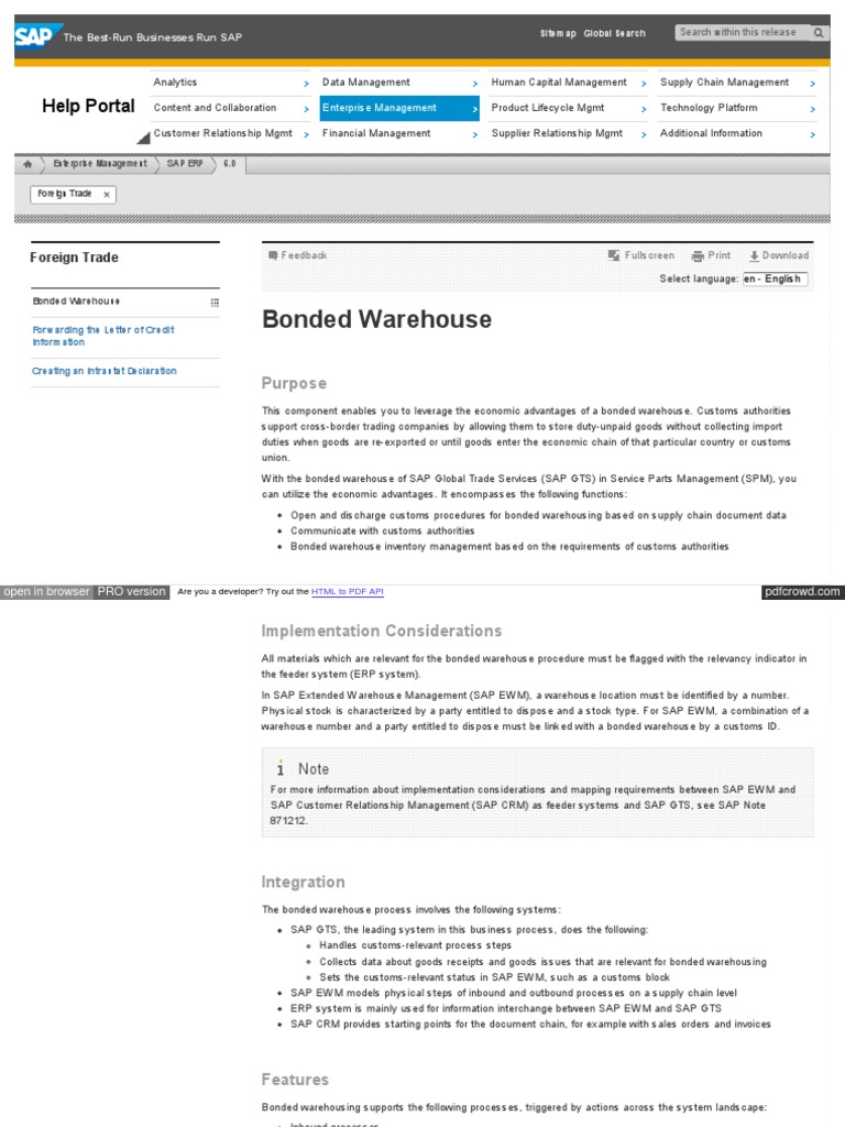 Bonded Warehouse.pdf | Warehouse | Business Process