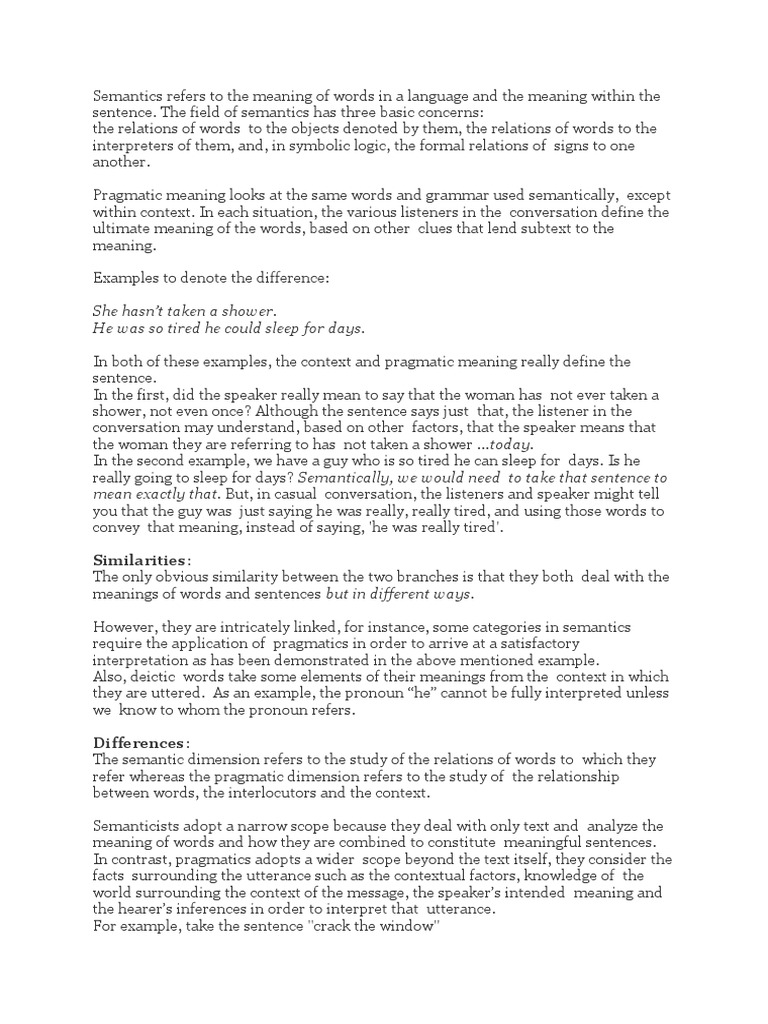 Locution 3 | Semantics | Word