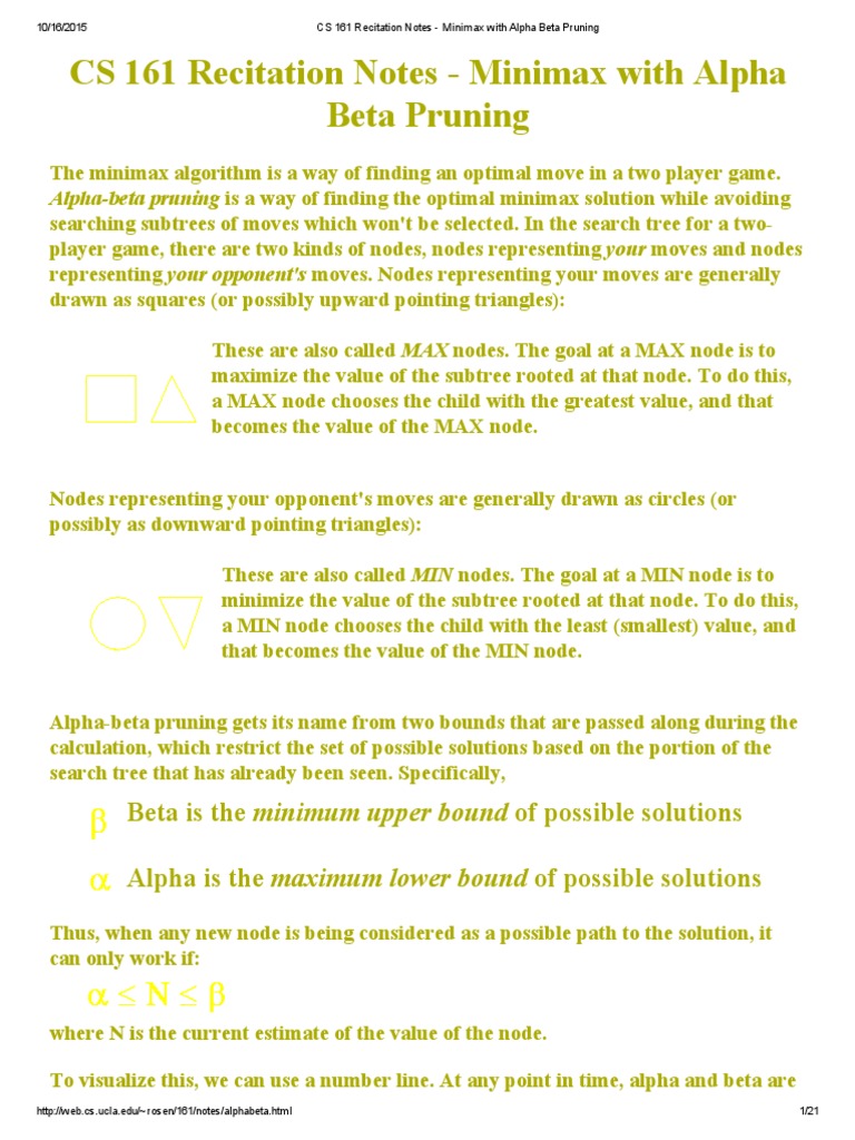 Minimax With Alpha Beta Pruning | PDF | Computational Science ...